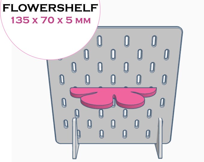 Flower-shaped Shelf Digital STL File for Pegboards - Etsy