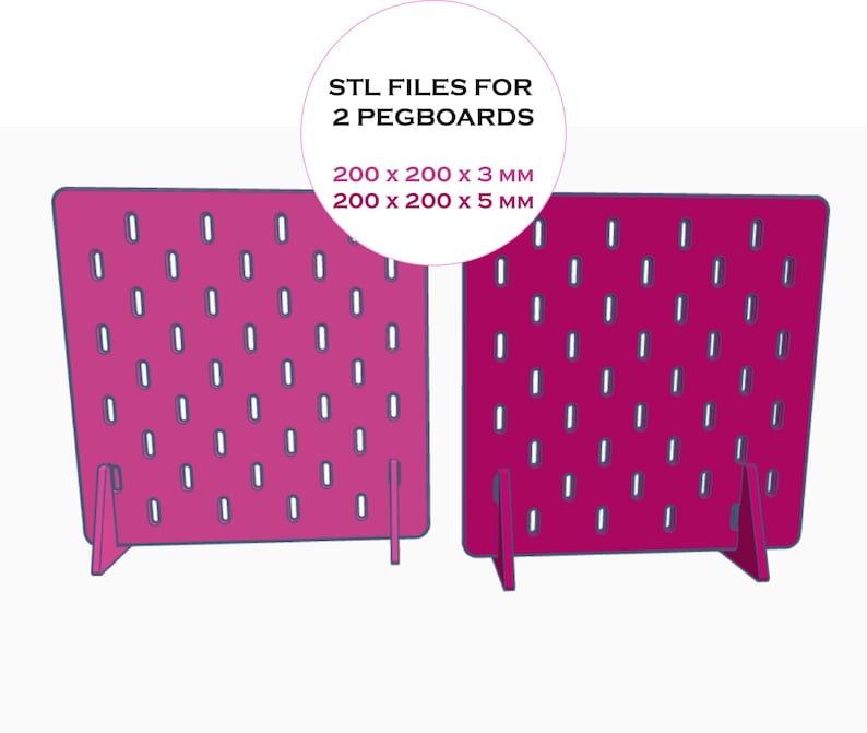 Mini Pegboard Digital STL Files for 3D Printing (set of 2) - Etsy
