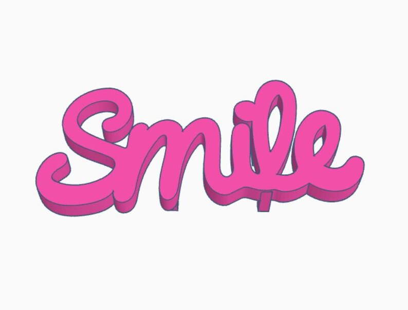Smile - Word Art for Pegboard - STL File - Etsy