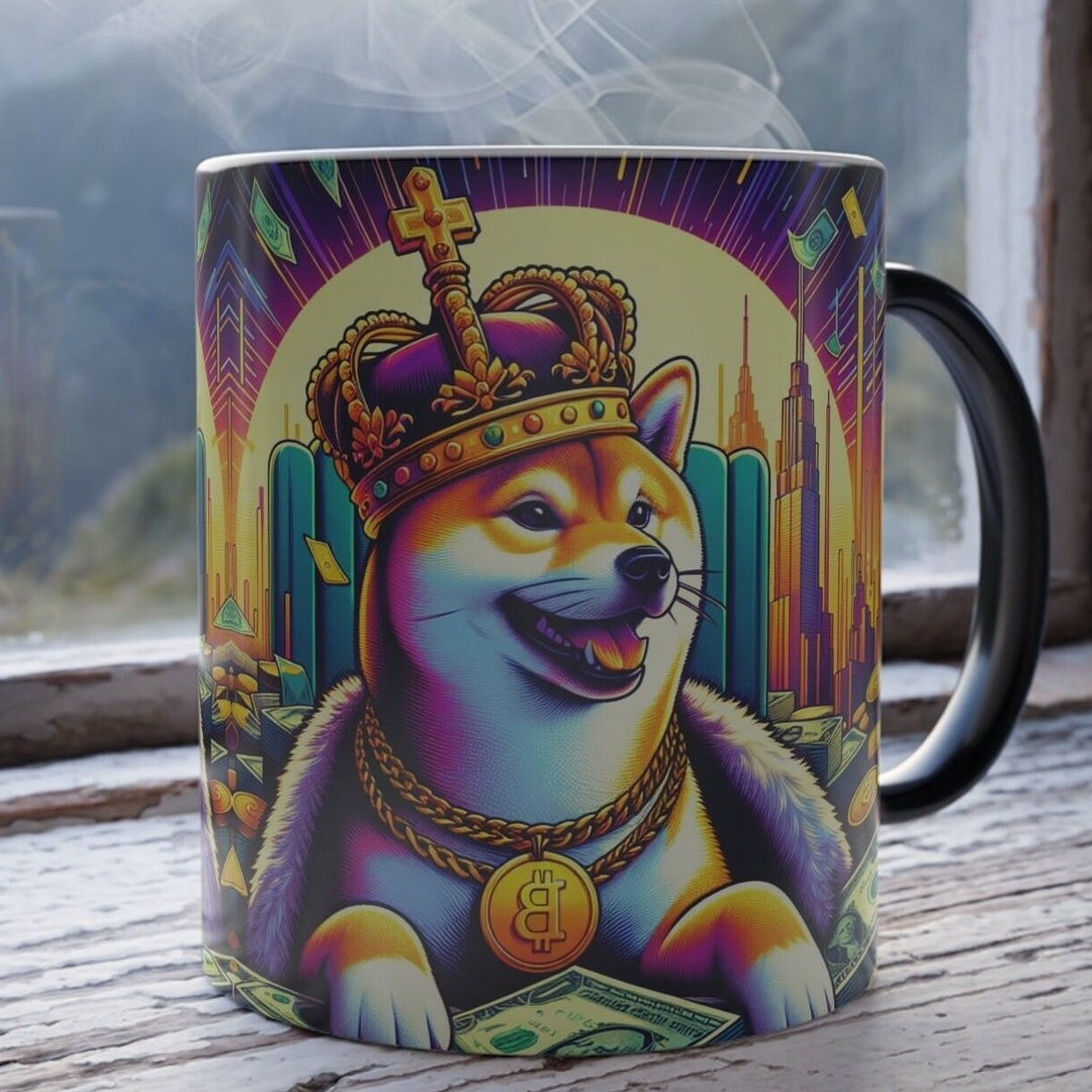 Doge Coin Color Morphing Mug, 11oz. Doge Coin Cup, Doge Coin to the ...