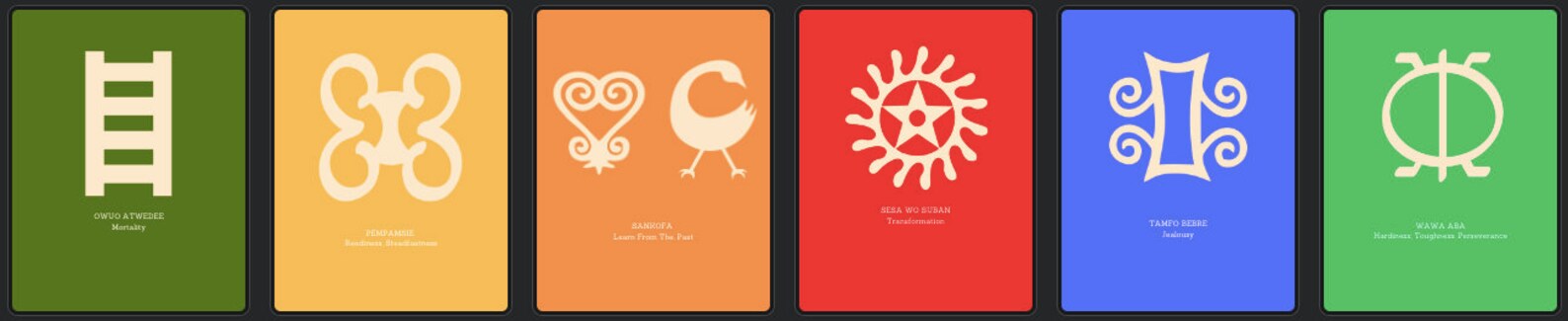 The 62 African Symbols. Adinkra Symbols and Meaning Printable - Etsy