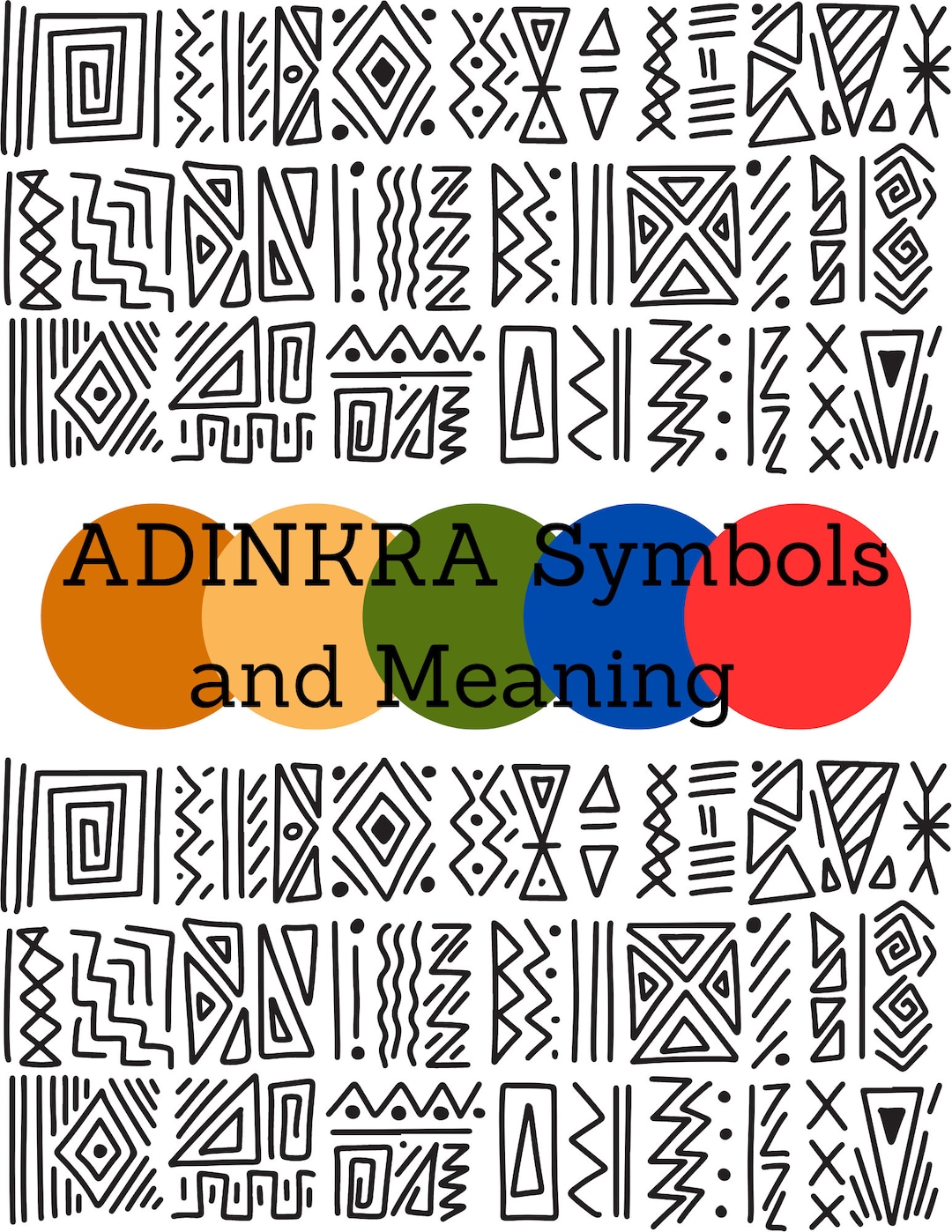 The 62 African Symbols. Adinkra Symbols and Meaning Printable - Etsy