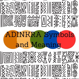 The 62 African Symbols. Adinkra Symbols and Meaning Printable - Etsy