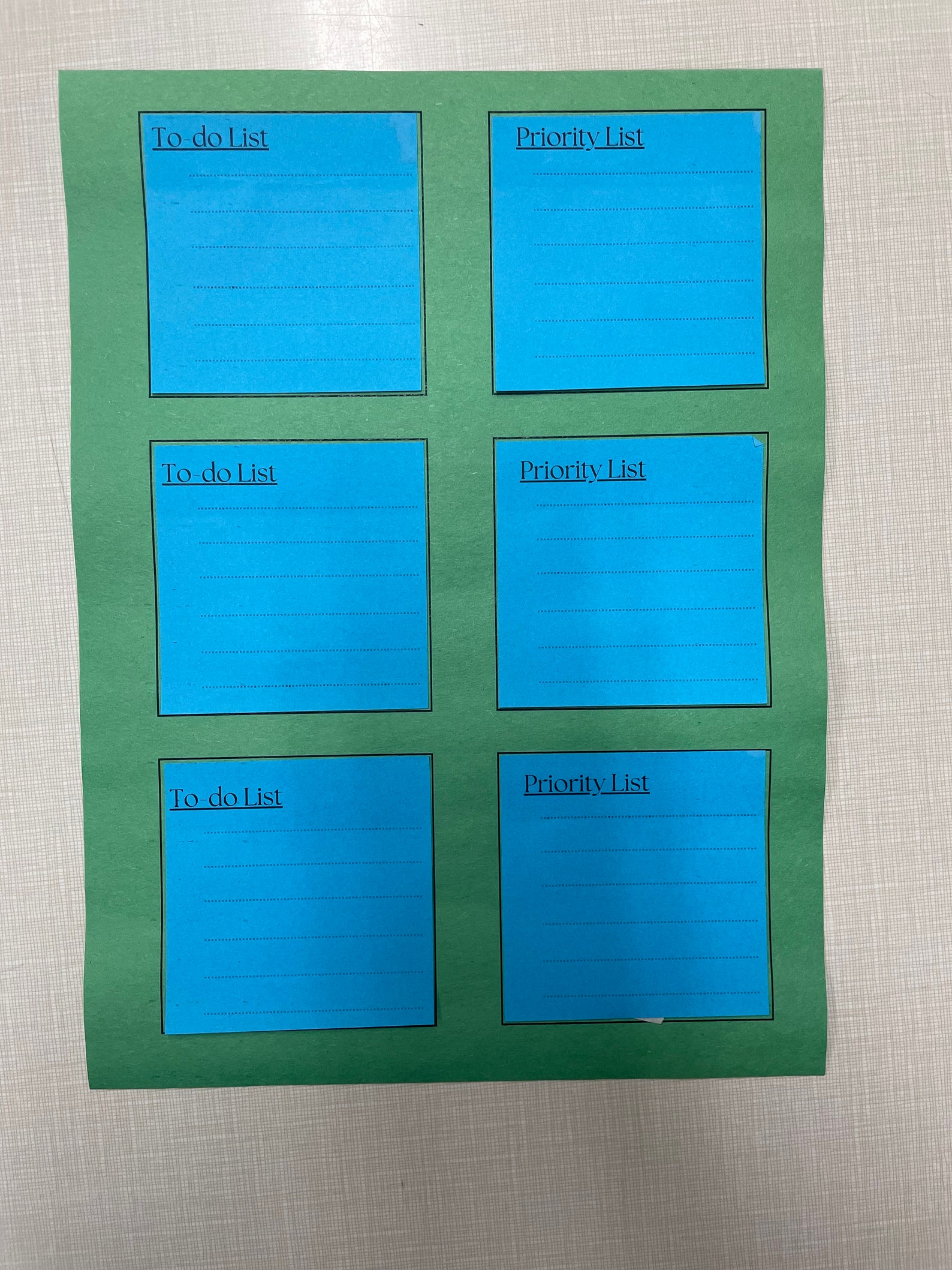 Sticky Note Printing Template - Etsy