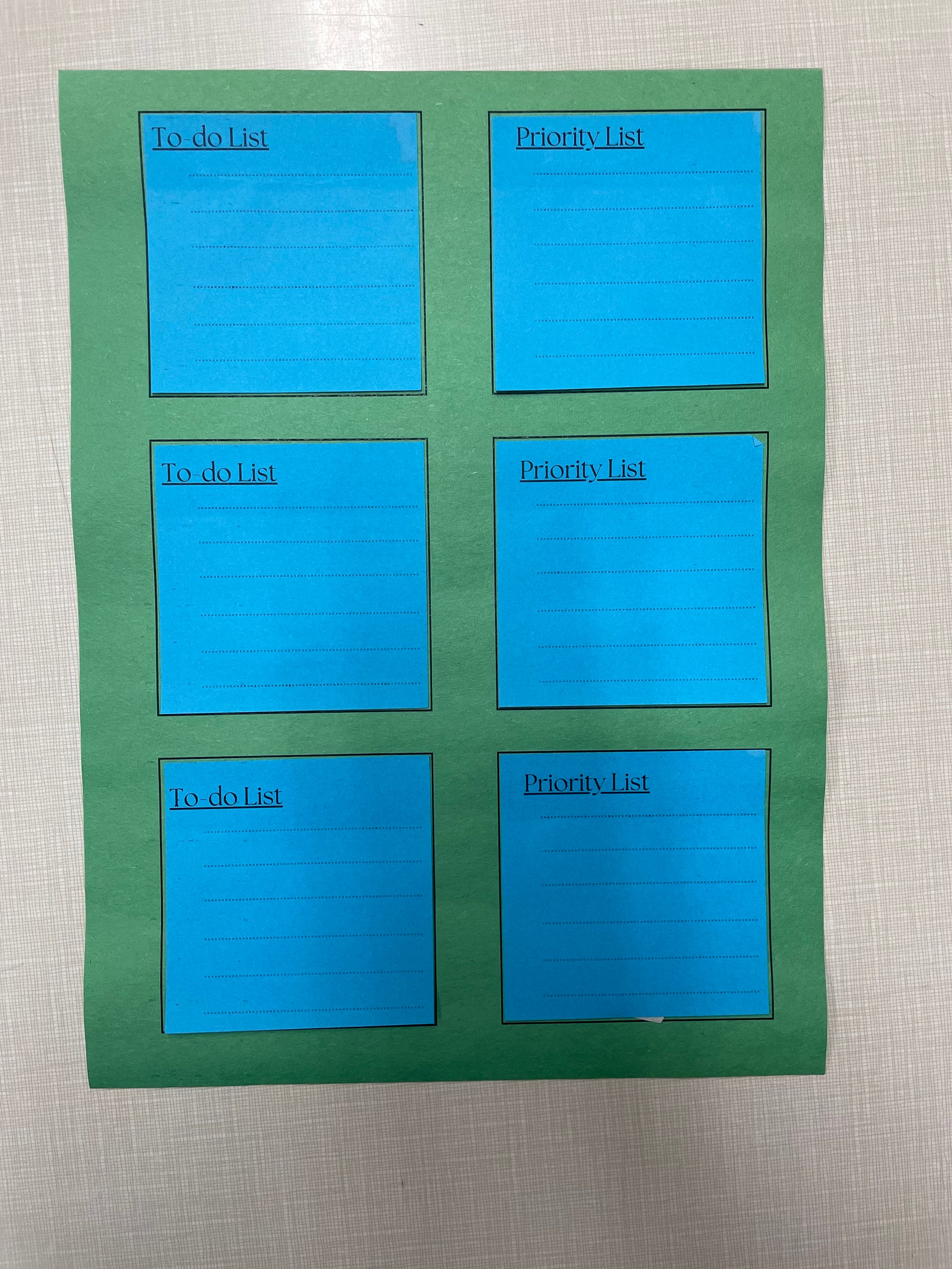 Sticky Note Printing Template - Etsy