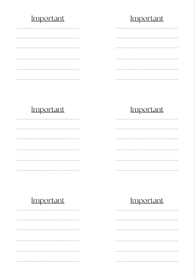 Sticky Note Template + Printable - Etsy