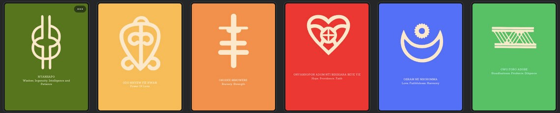 The 62 African Symbols. Adinkra Symbols and Meaning Printable - Etsy