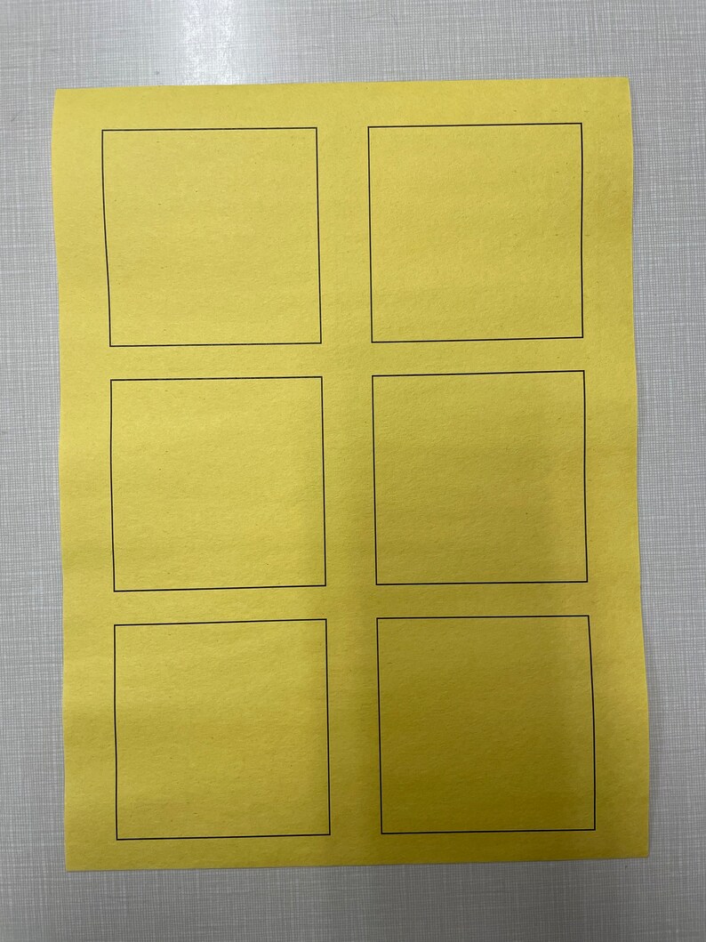 Sticky Note Printing Template - Etsy
