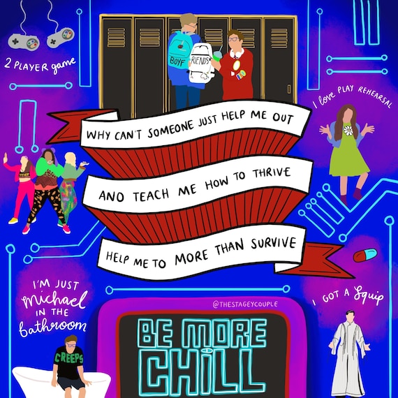 Musical Print Series Be More Chill - Etsy
