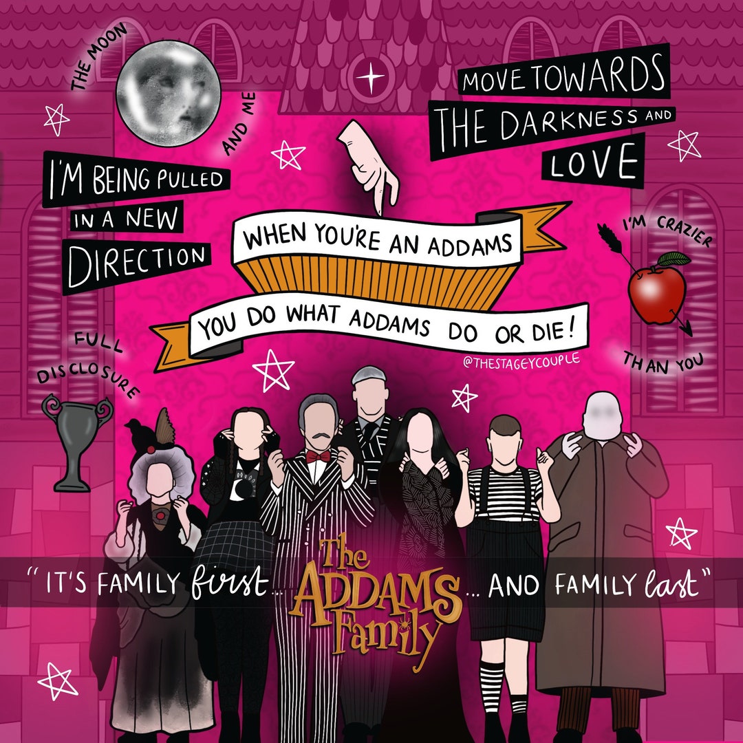 Musical Print Series - Addams Family - Etsy