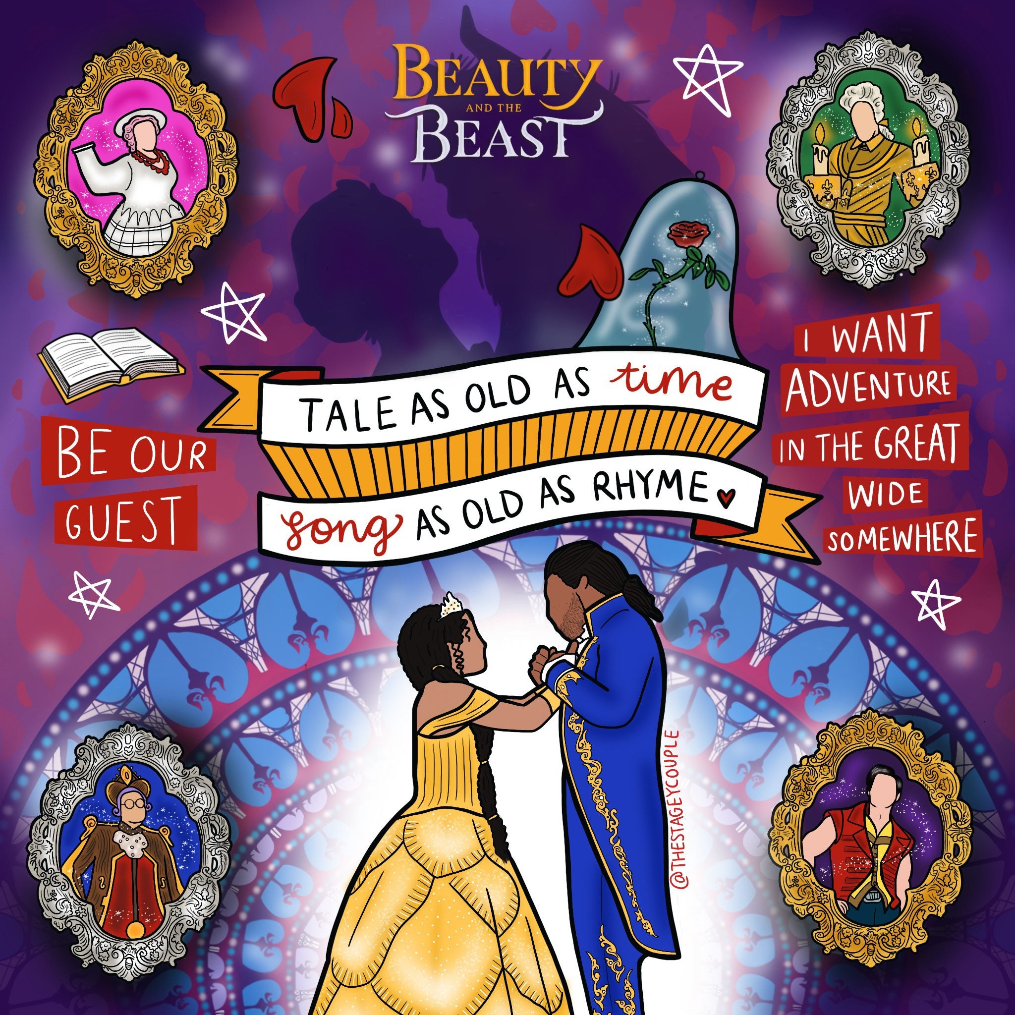 Musical Print Series beauty and the Beast - Etsy