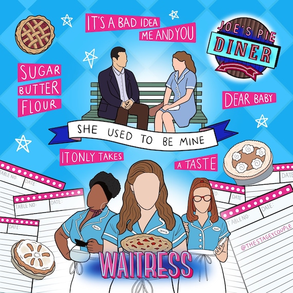 Musical Print Series Waitress | Etsy UK