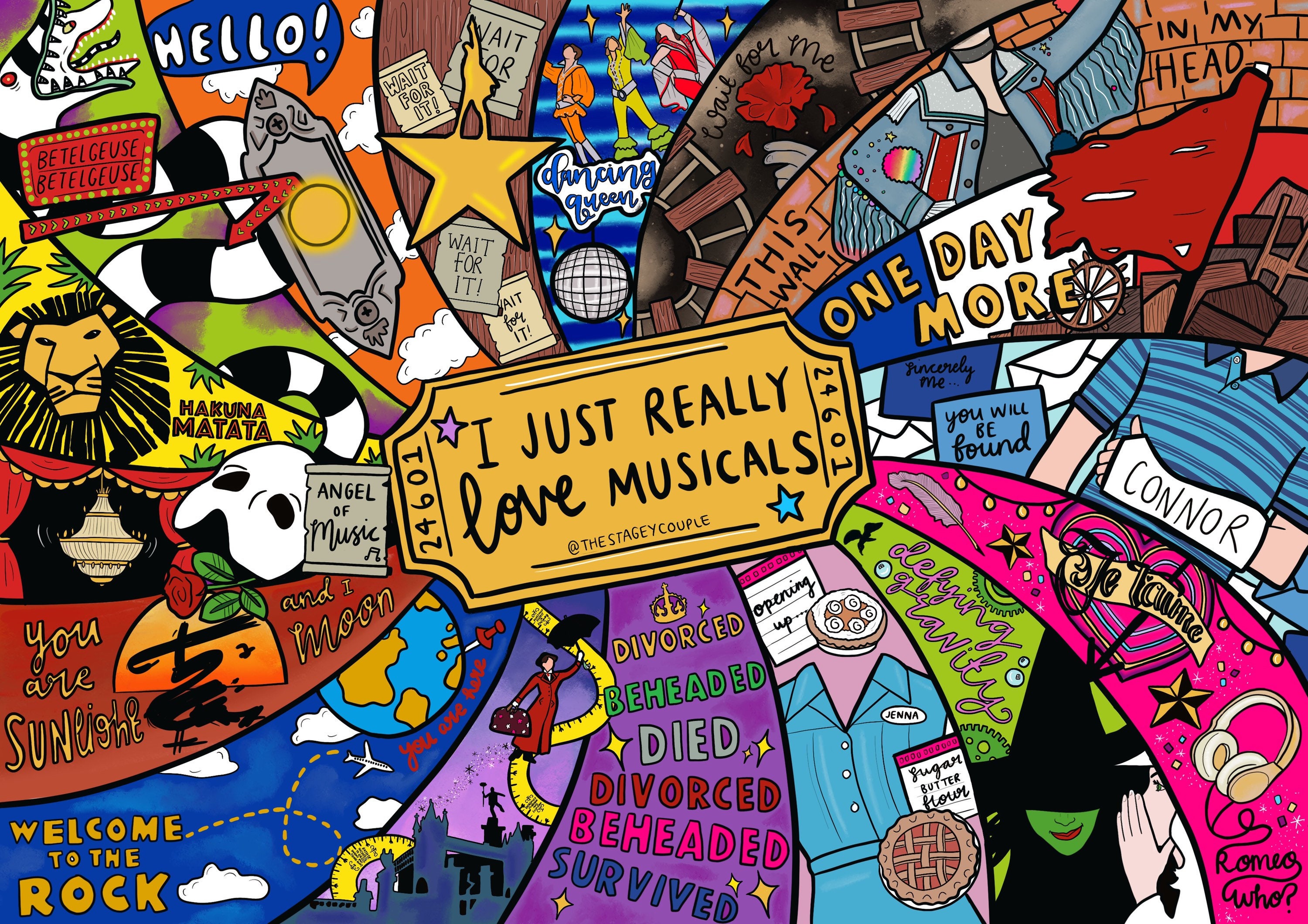 A4 I Really Love Musicals Sheet Part 1 | Etsy UK