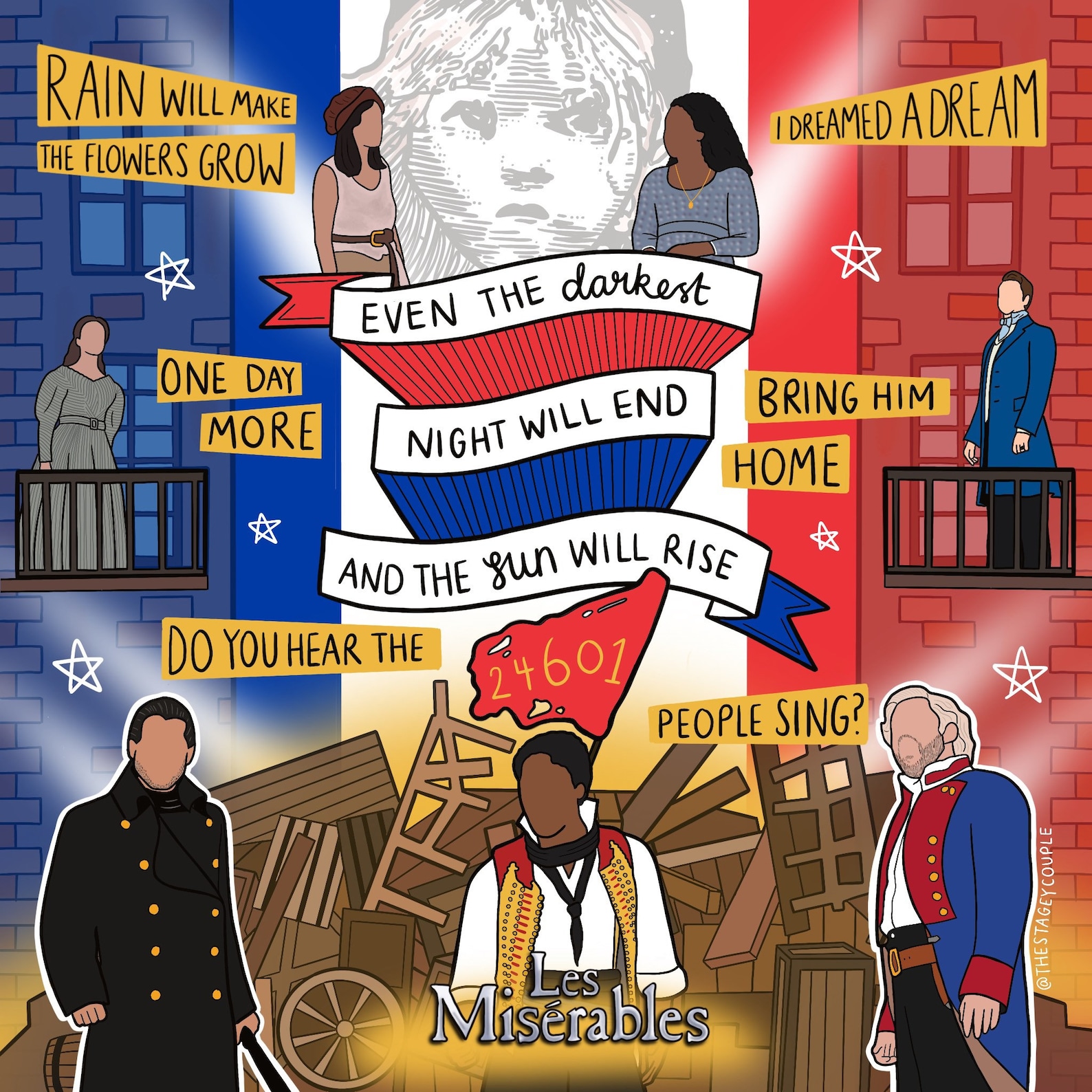 Musical Print Series Les Miserables | Etsy