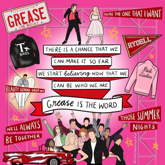 Grease Broadway Poster