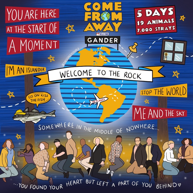 Musical Print Series Come From Away | Etsy