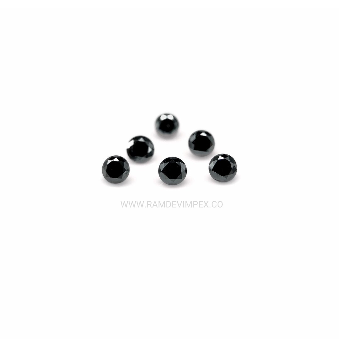 Round Shape Black Brilliant AAA Quality Diamonds | 2.50-2.70 MM | Ramdev Impex (per 1 Ct. Price ...