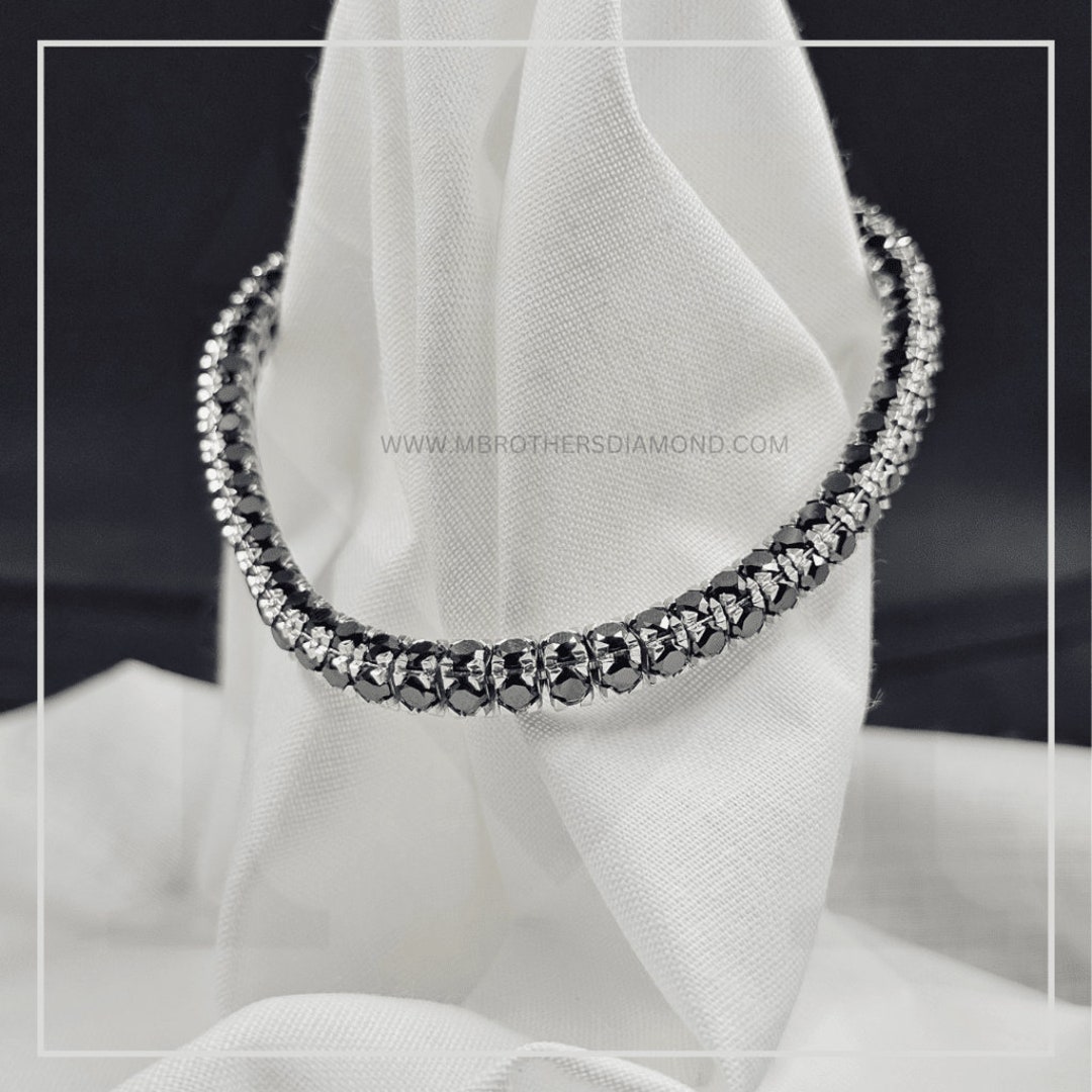 Masculine Elegance Unique Black Diamond Bracelets for Men - Etsy