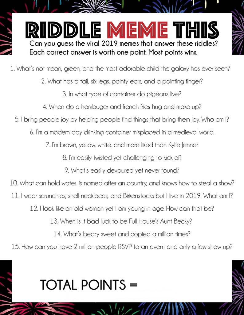 5 Games in One Party Bundle Pack Friends and Family Happy New - Etsy