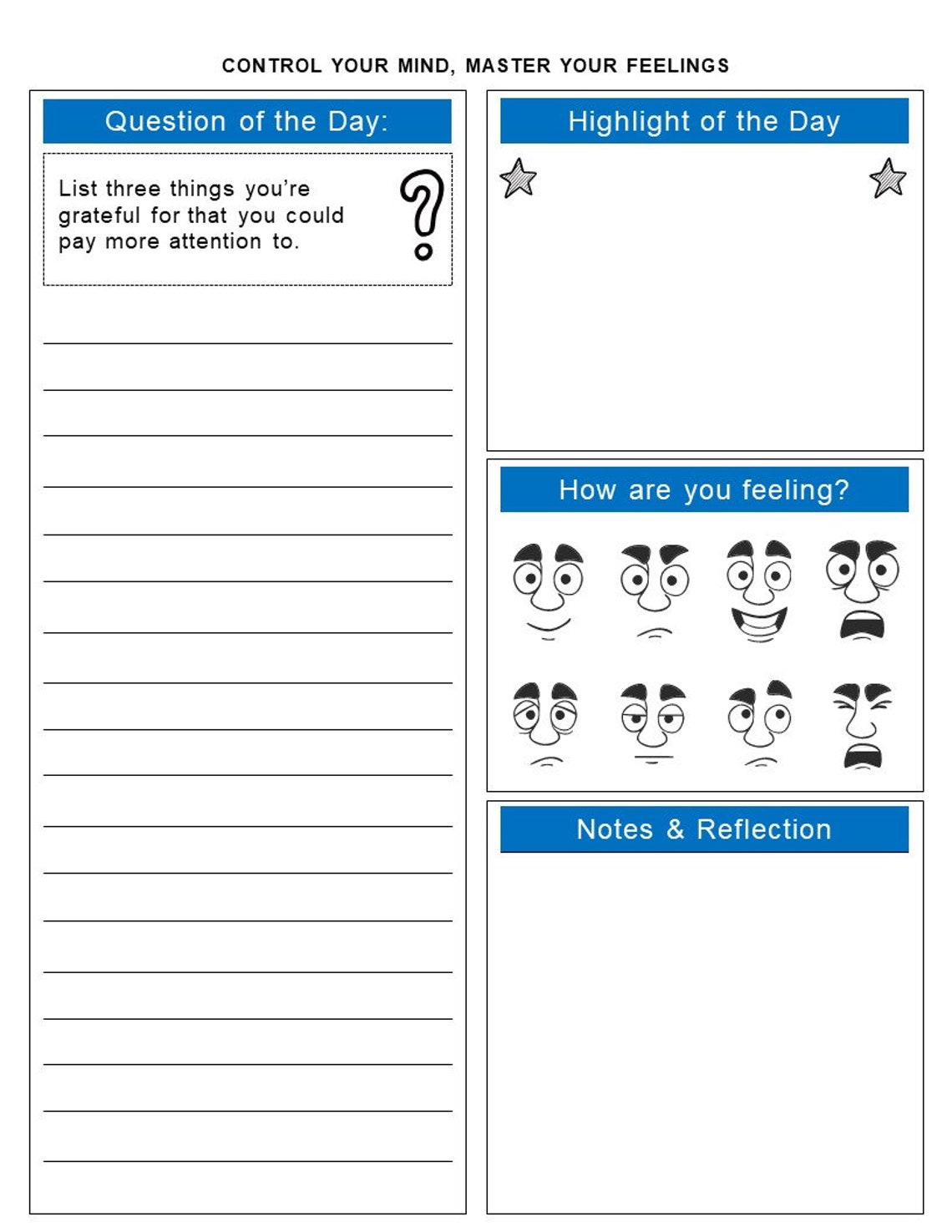 Mind Journal for Men | Sets of Questionnaire for Men | Instant Download ...