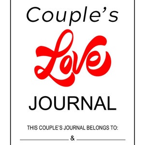 Couple's Love Journal | Couple's Sets of Questionnaire | Instant ...