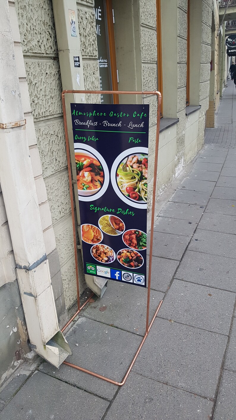 Outdoor Store Business Sign Billboard Store Banner Brass Cafe Sign ...