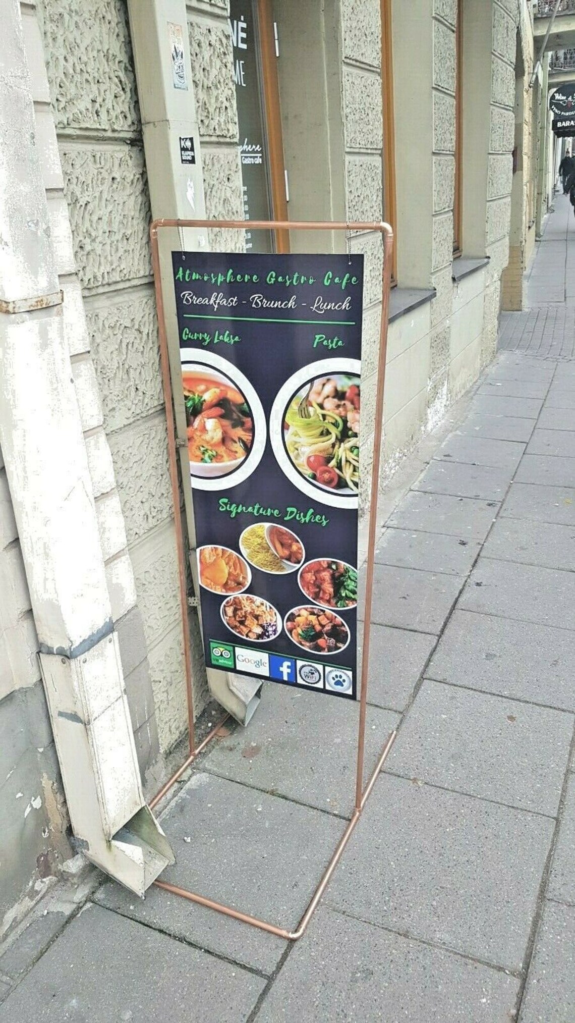 Outdoor Store Business Sign Billboard Store Banner Brass Cafe Sign ...