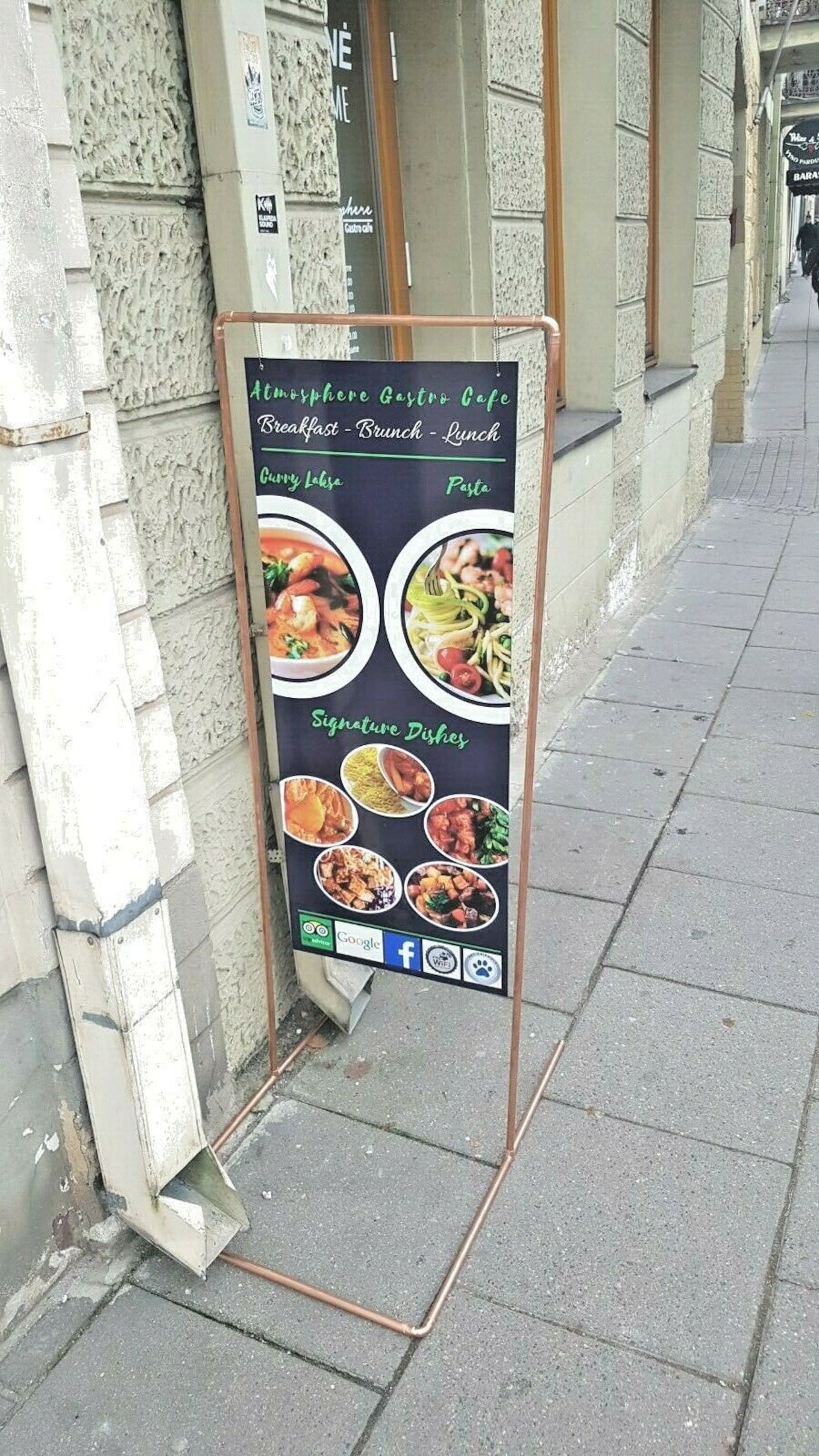 Outdoor Store Business Sign Billboard Store Banner Brass Cafe Sign ...