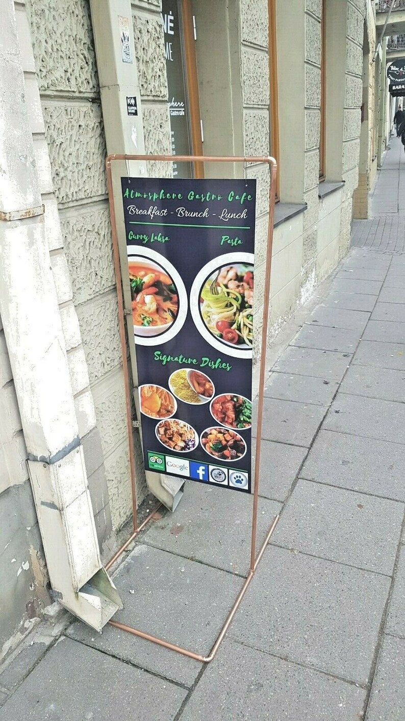 Outdoor Store Business Sign Billboard Store Banner Brass Cafe Sign ...