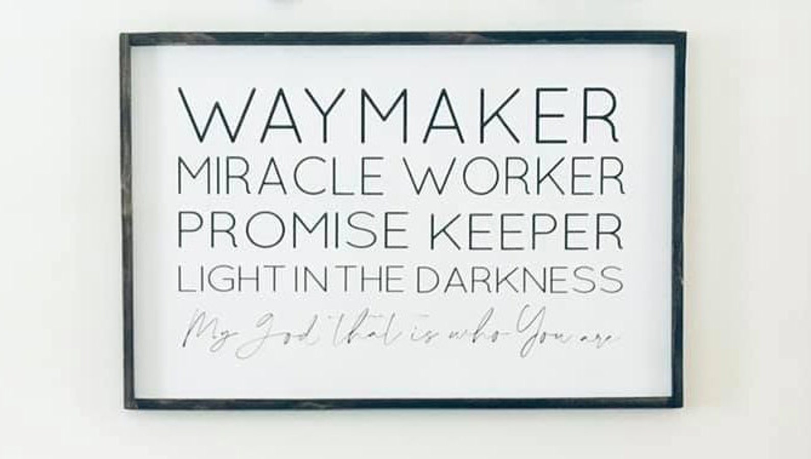 Waymaker Sign/ Worship Song/ Miracle Worker/ Promise Keeper/ | Etsy