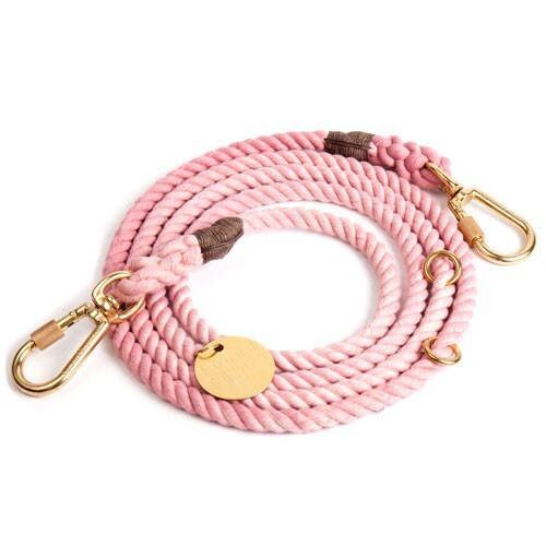 Dog Rope Blush Cotton Leash Handmad Padded Handle Adjustable - Etsy