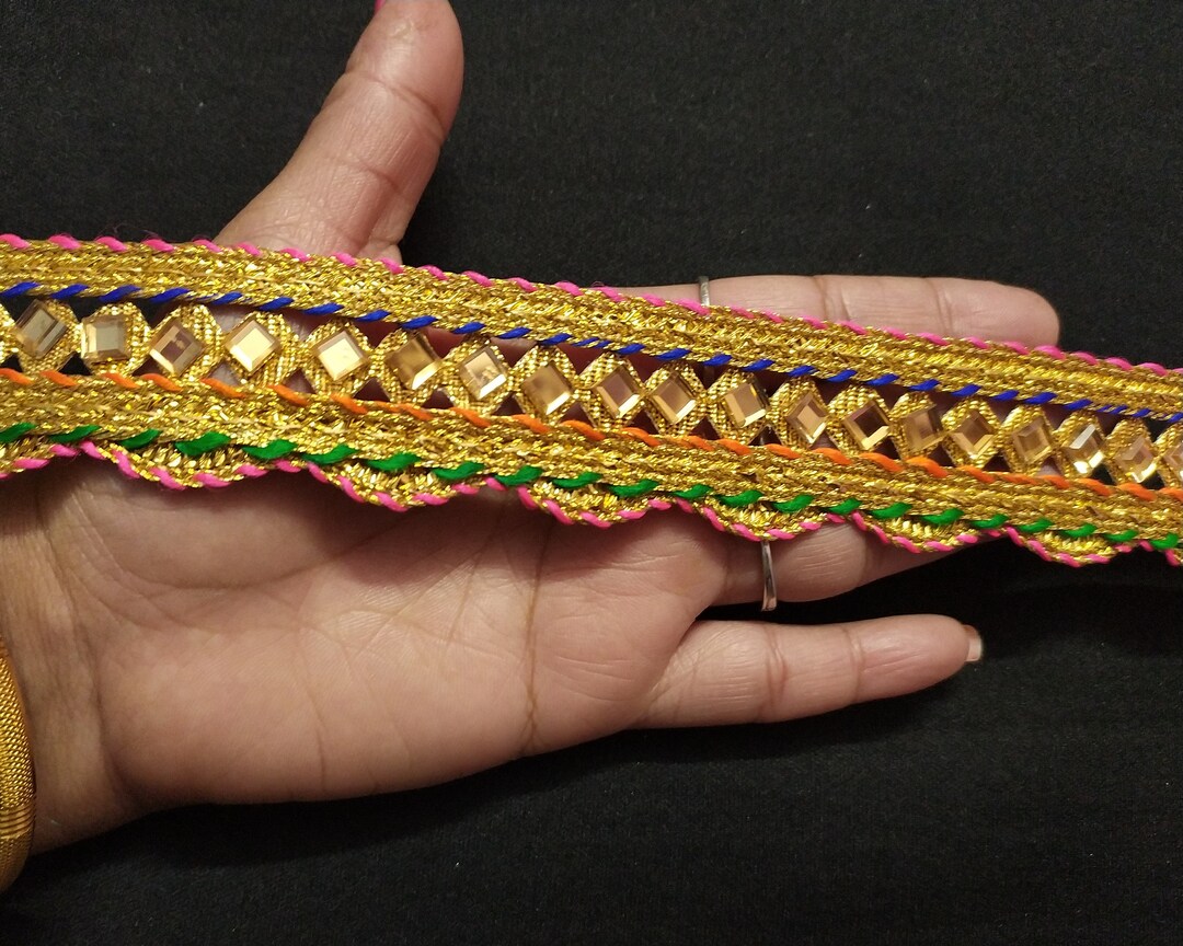 Beaded Scallops Fringe Ribbon: Multi Color Indian Lace Trim - Etsy