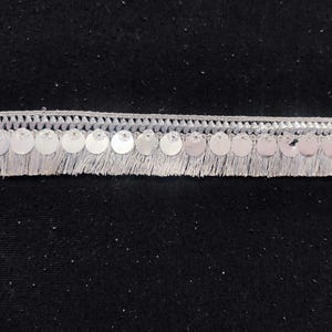 BY Yard Indian Metallic Silver Color Trim, Silver Fringe Trim, Silver ...