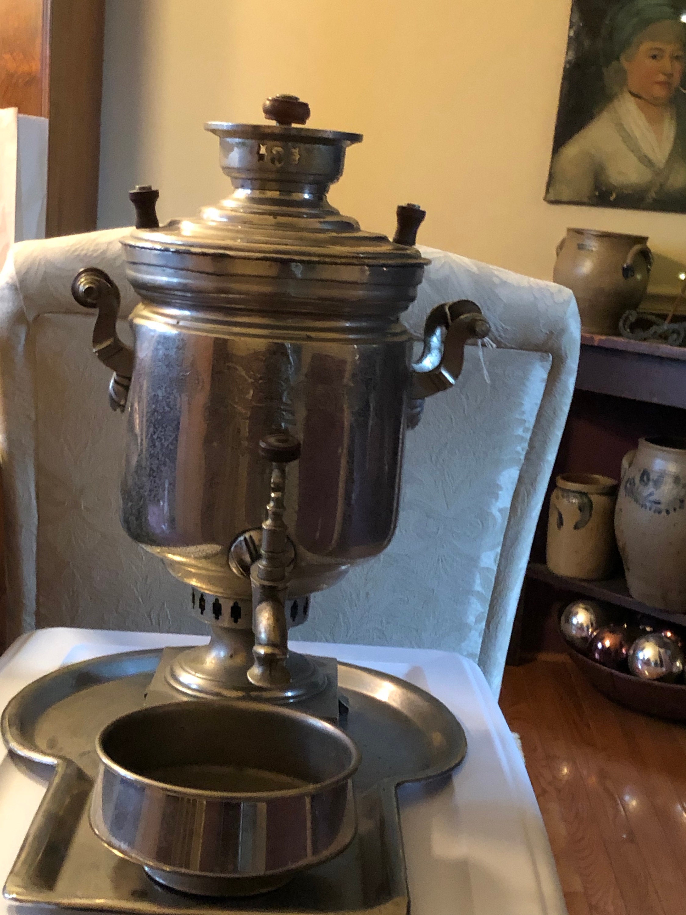 Antique Russian Samovar, Tray & Bowl Stamped Pre-1917 Czar Era - Etsy