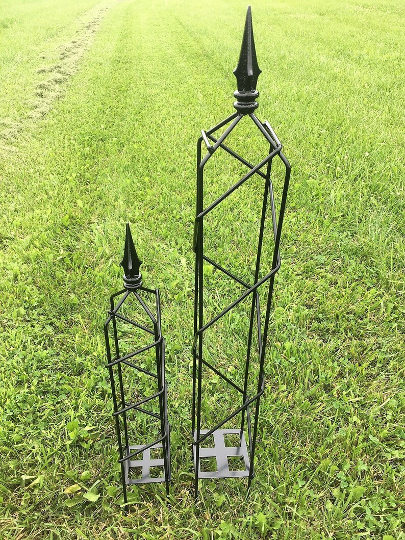 Mini Flower Pot Trellis Obelisk 24 Tall White | Etsy