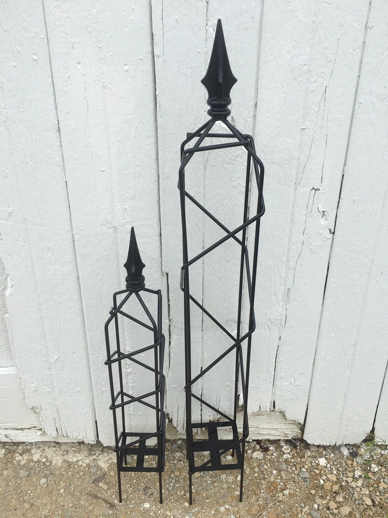 Mini Flower Pot Trellis Obelisk 24 Tall White | Etsy