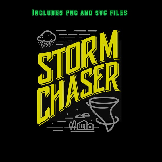 Storm Chaser SVG and PNG Vector Clipart Weather Storm Clouds | Etsy