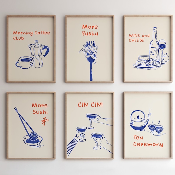 Blue Kitchen Art - Etsy