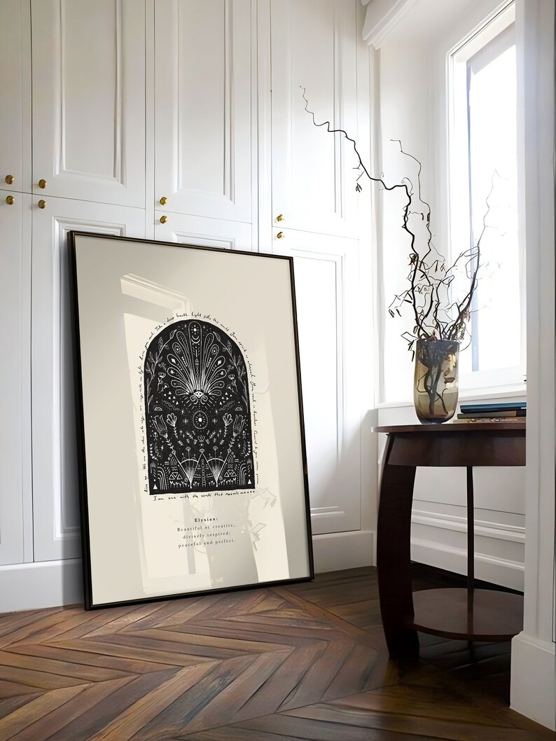 Ethnic Door Positive Affirmation Printable Print, Tribal Boho Art Decor ...