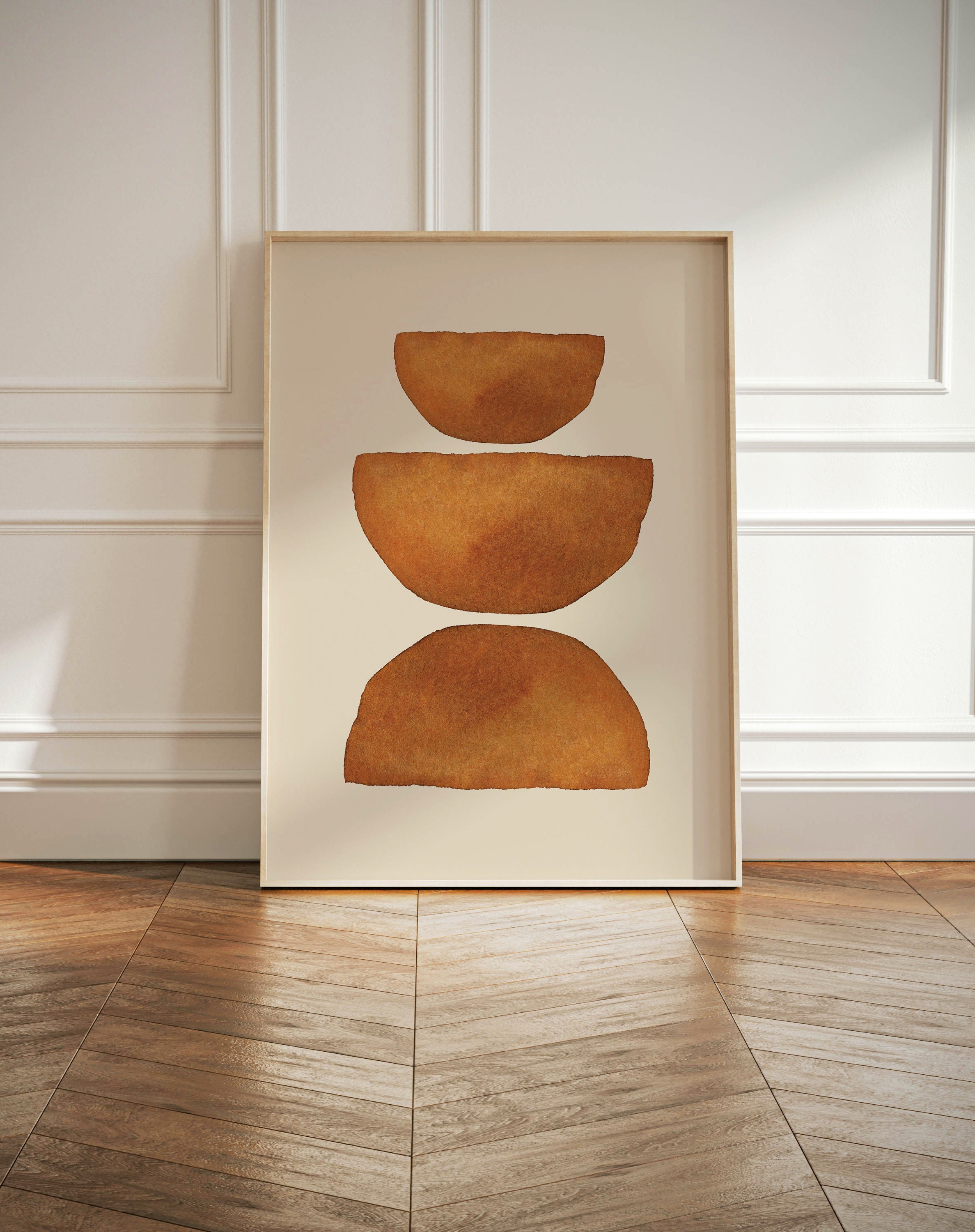 Abstract HALF MOON Art Print, Semi Circle Mid Century Print, Modern ...