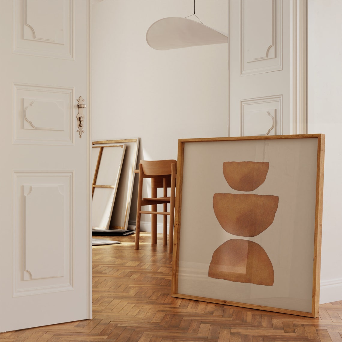 Abstract HALF MOON Art Print, Semi Circle Mid Century Print, Modern ...