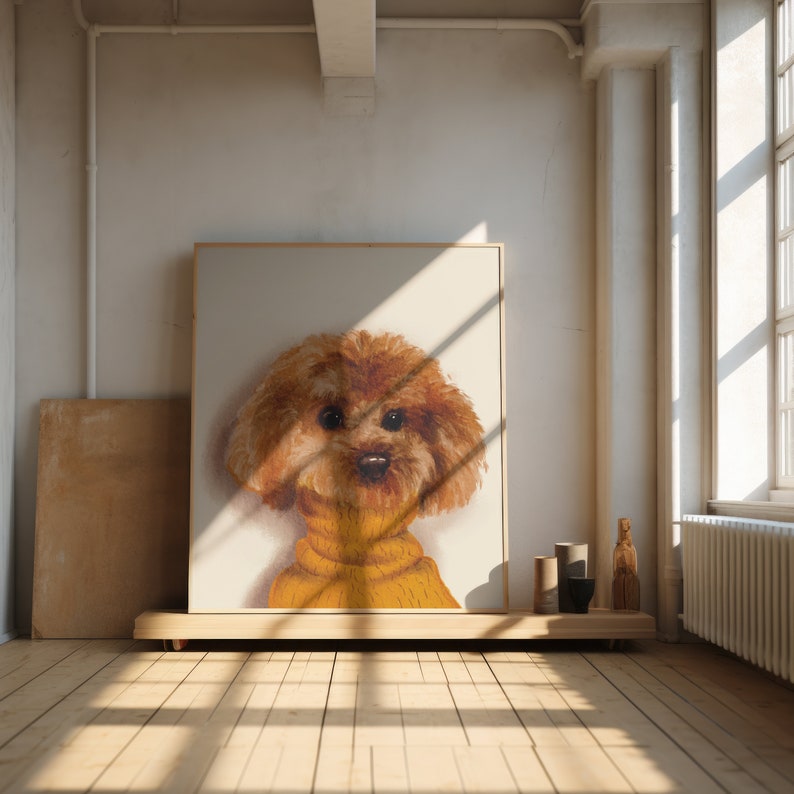 TOY POODLE, Dog Illustration, Cute Pet Print, Nursery Decor, Dog Gift ...