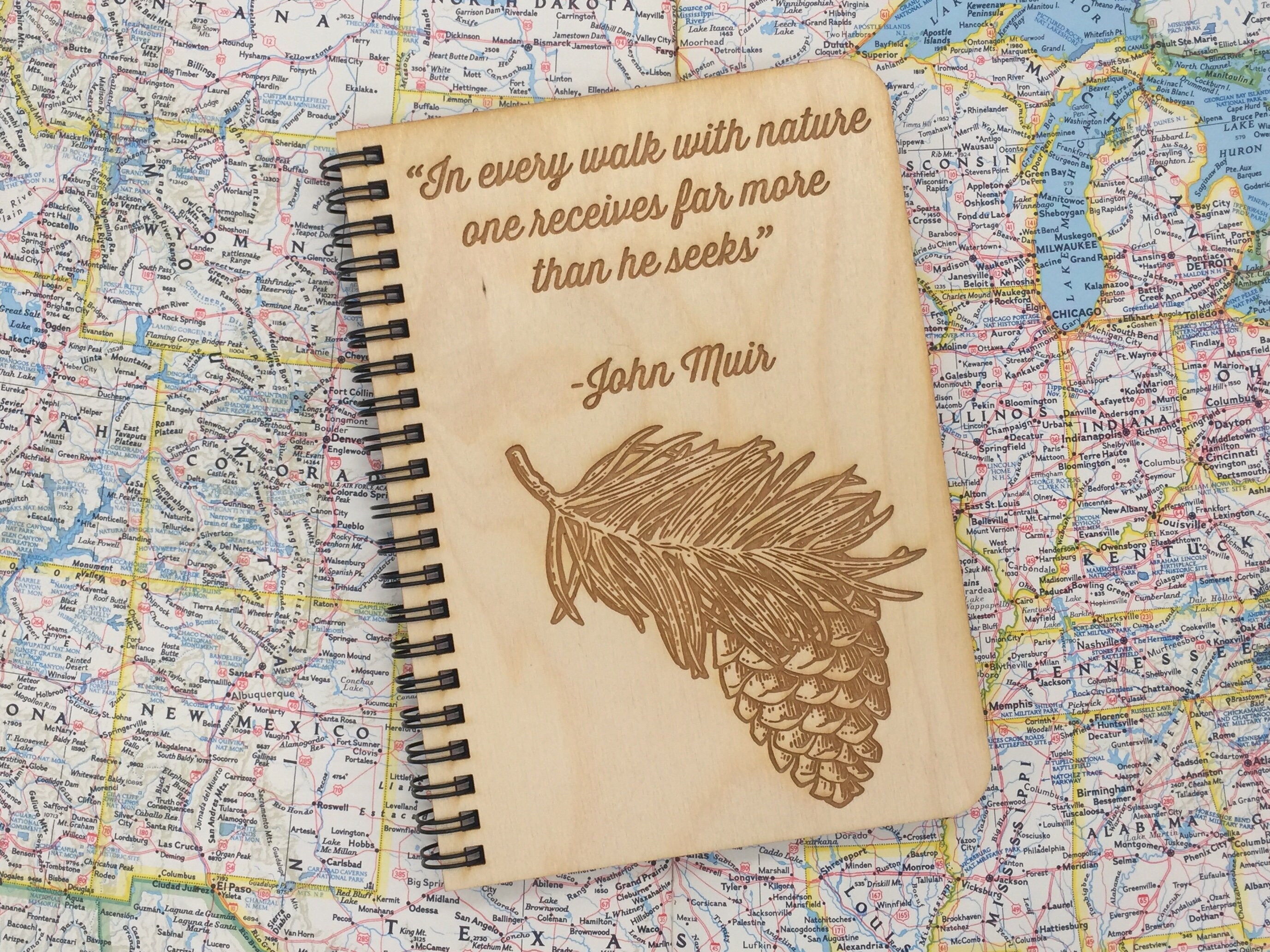 Wood Cover Journal, Adventure Journal, Gratitude Journal, Travel ...