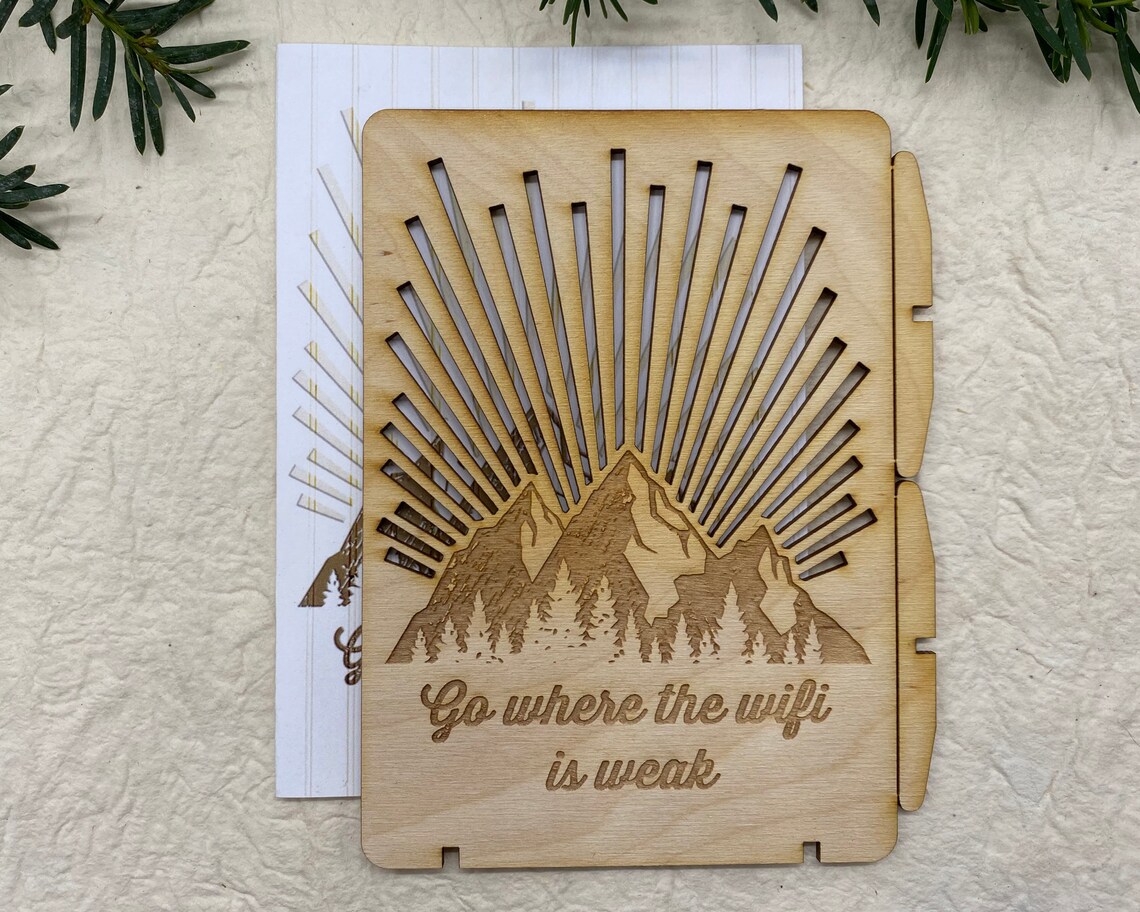 Cards Mountains Card Get Outside Card Gratitude Card - Etsy