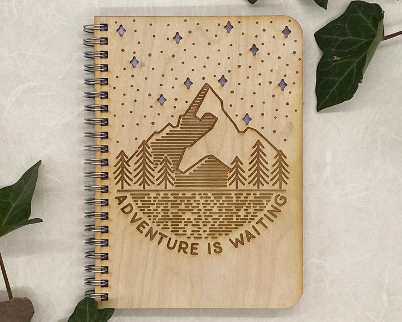 Wood Cover Journal, Adventure Journal, Gratitude Journal, Travel ...