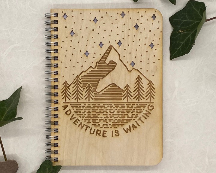 Wood Cover Journal, Adventure Journal, Gratitude Journal, Travel ...