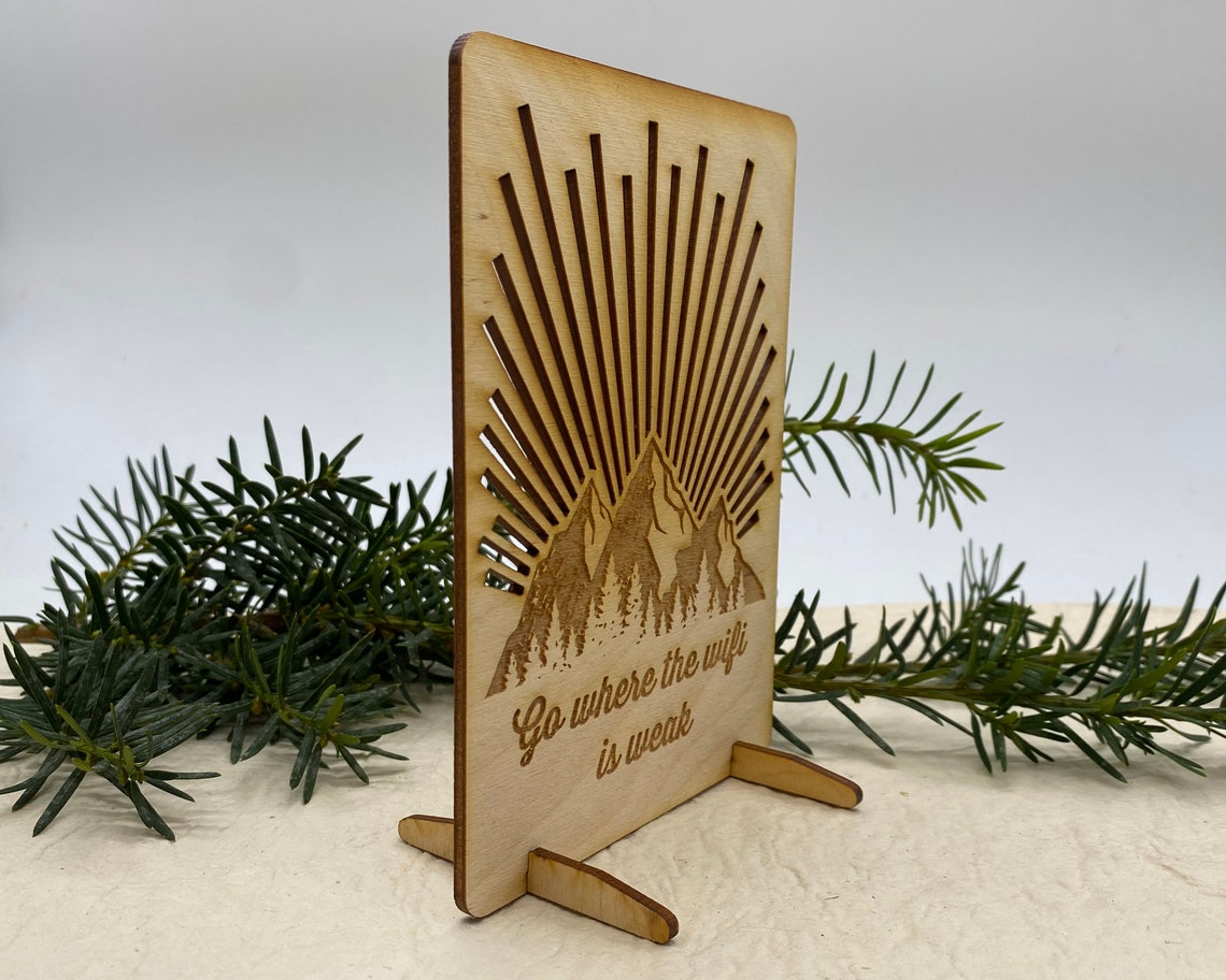 Cards Mountains Card Get Outside Card Gratitude Card - Etsy