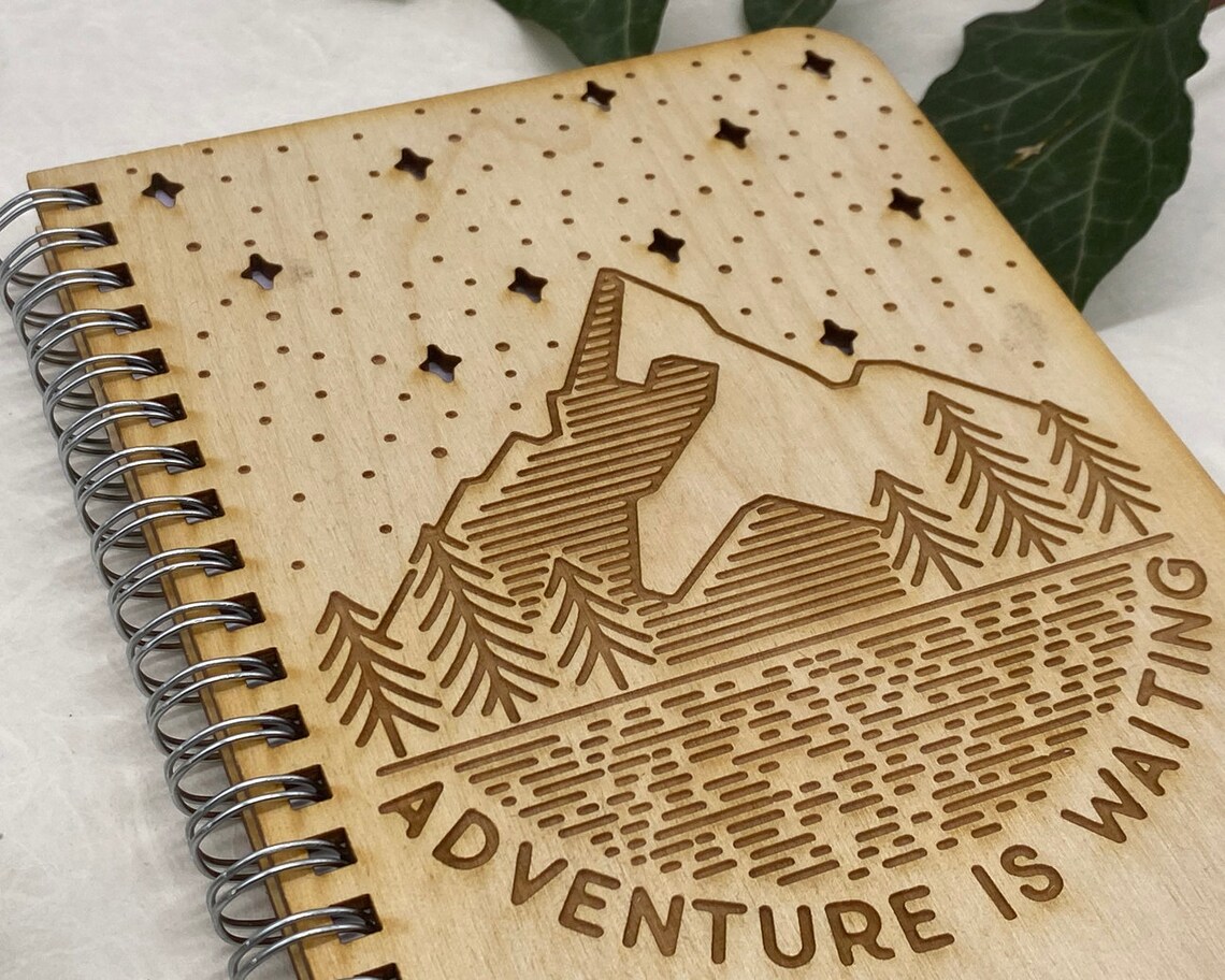 Wood Cover Journal, Adventure Journal, Gratitude Journal, Travel ...