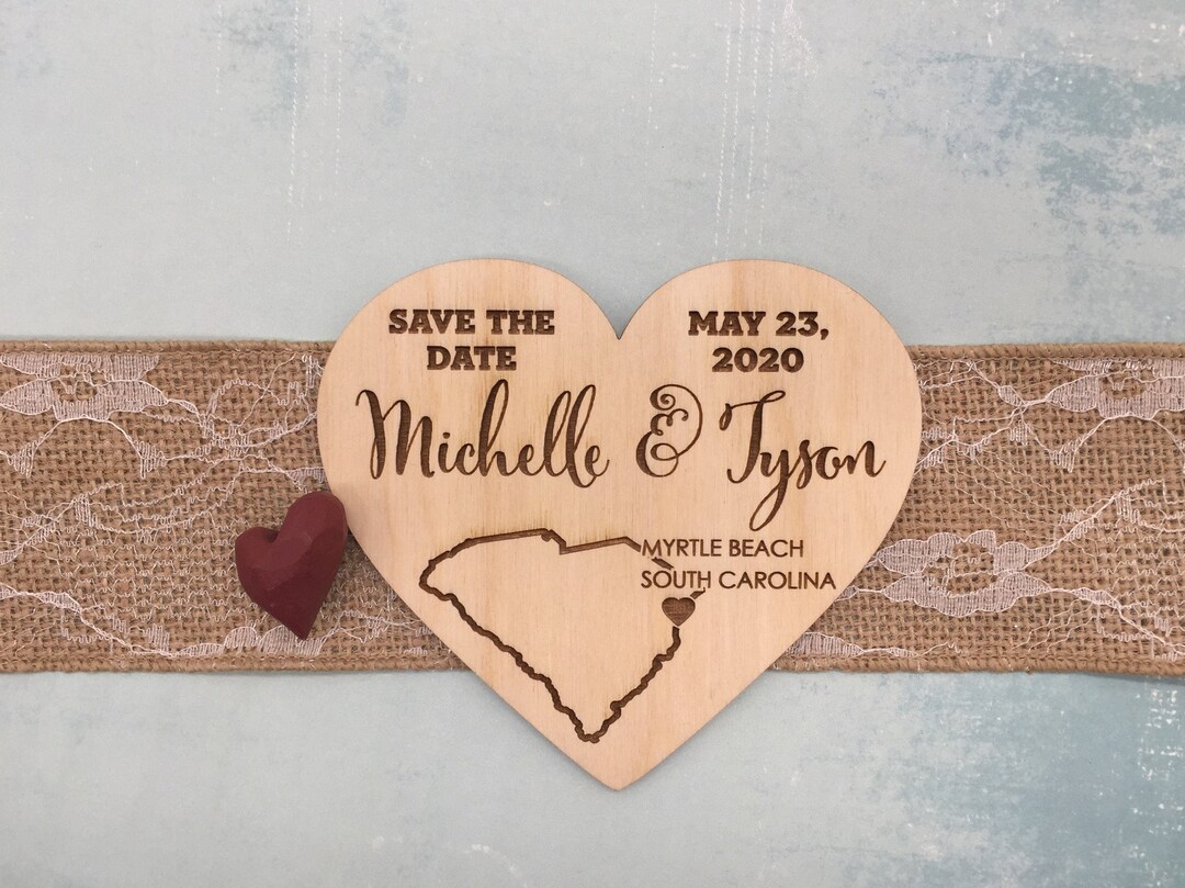 Save the Date, Engraved Save the Date, Wood Save the Date, Wooden Save ...