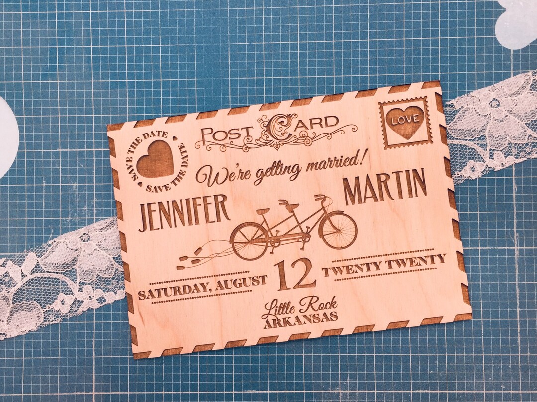 Save the Date, Engraved Save the Date, Wood Save the Date, Wooden Save ...
